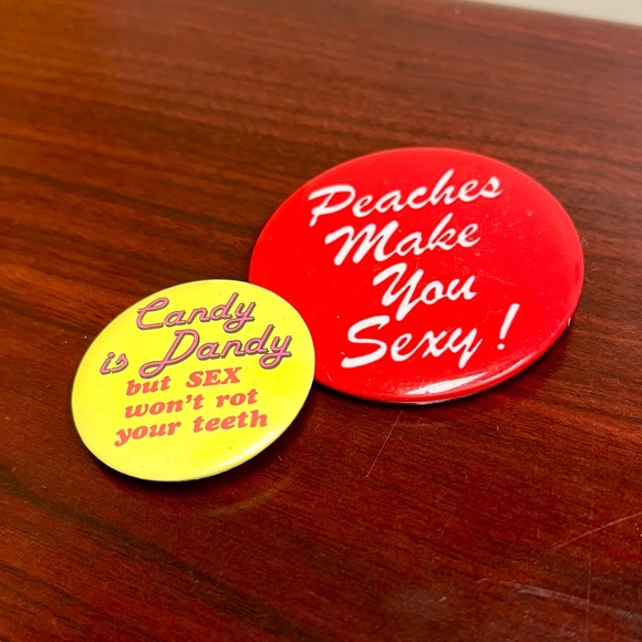 Vintage | Other | 8s Vintage Funny Pinback Buttons 2 | Poshmark